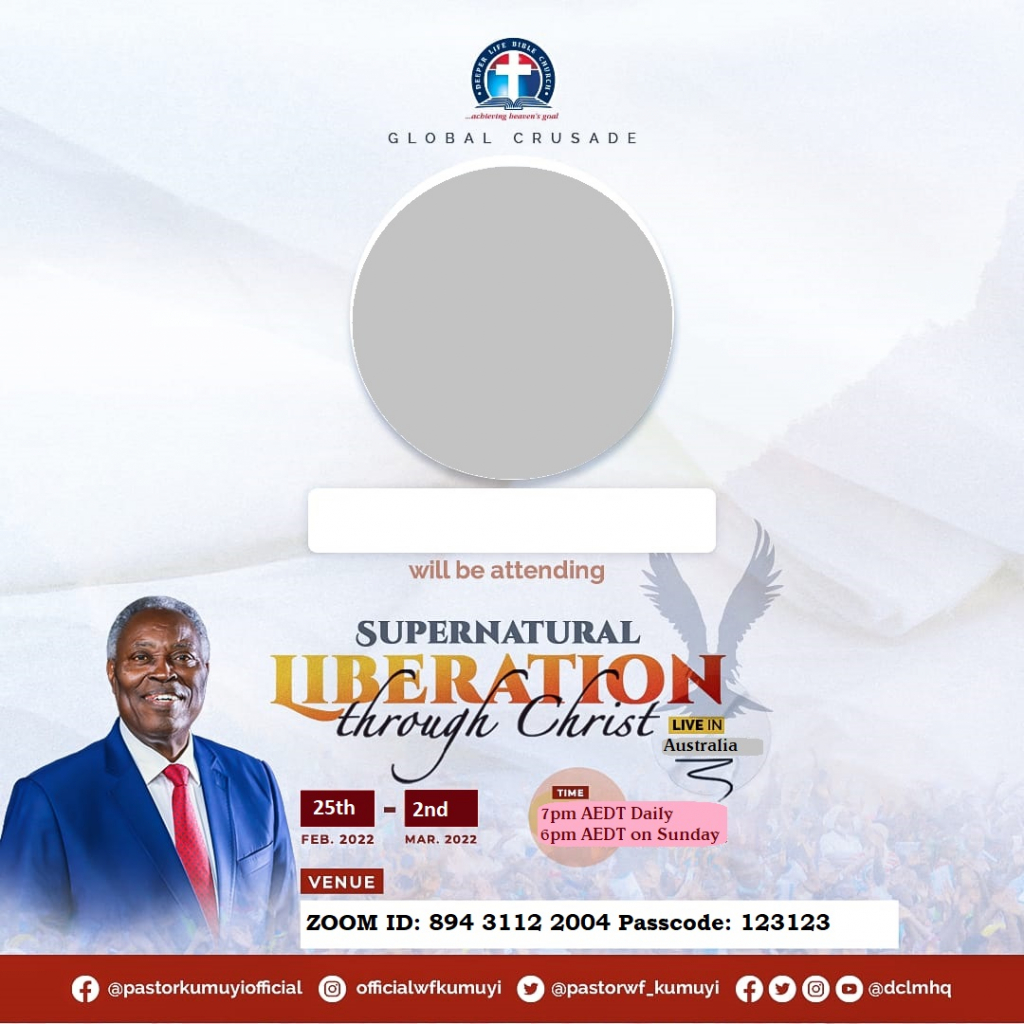 Create your personalized DP for SUPERNATURAL LIBERATION Through CHRIST ...