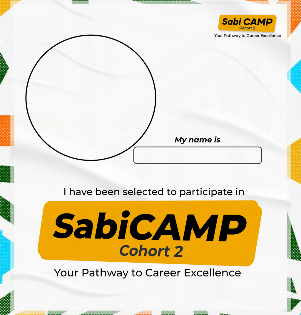 Create your personalized DP for SabiCAMP Cohort 2 - GetDP