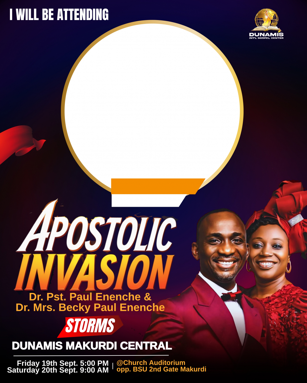 Create your personalized DP for MAKURDI APOSTOLIC INVASION - GetDP